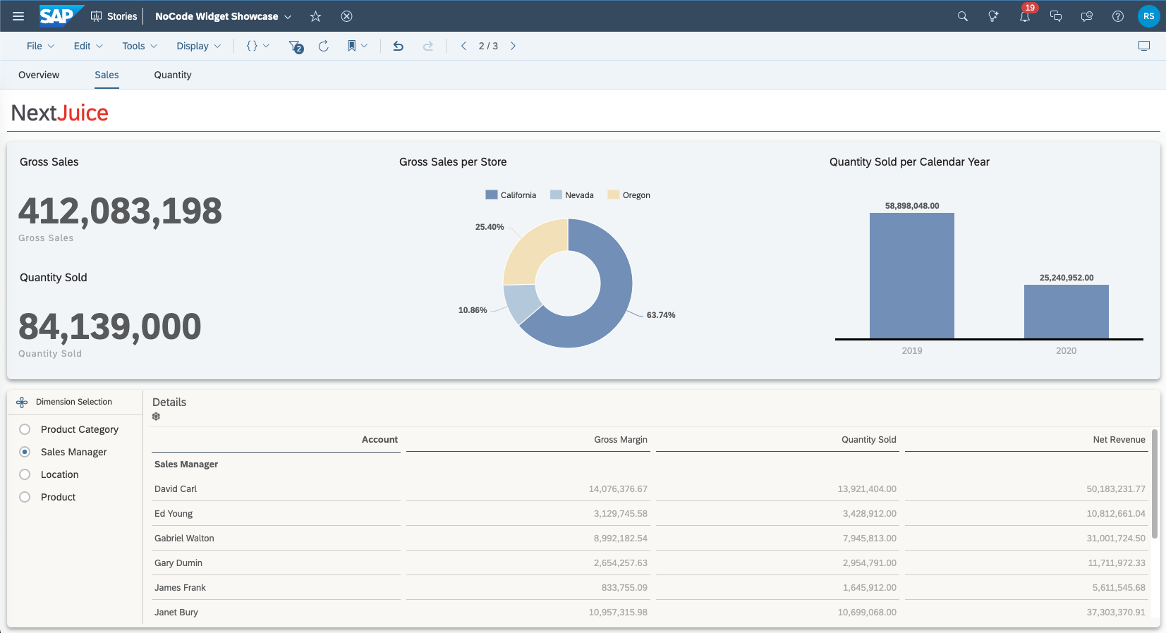 Implementing SAP Analytics Cloud interactions with no-code